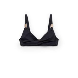 CALZEDONIA Bikini Top female Black size 80A/75B/70C