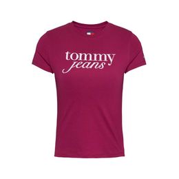 Tommy Jeans T-Shirt 'Essential' Damen Gr&ouml;&szlig;e XXXL burgunder / wei&szlig;