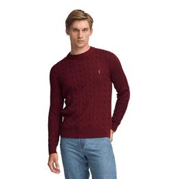 Polo Club Pullover Herren Gr&ouml;&szlig;e M bordeaux / wei&szlig;
