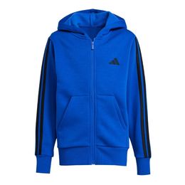 adidas Sportswear Sportsweatjacke 'Essentials' Jungen Größe 128 blau / schwarz