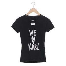 K by KARL LAGERFELD Karl Lagerfeld T-Shirt Damen Gr&ouml;&szlig;e XS Second Hand schwarz