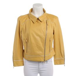 Prada Lederjacke / Ledermantel Damen Größe S Second Hand gelb