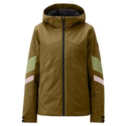 Ziener Sportjacke 'Taraina-Z' Damen Größe XL khaki / pastellgrün / pastellpink