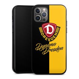 DeinDesign iPhone 12 Pro Handy Silikon H&uuml;lle Case schwarz Handyh&uuml;lle Sg Dynamo Dresden Official Licensed Product Sgd