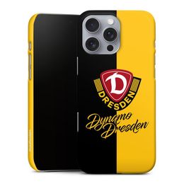 DeinDesign iPhone 16 Pro Max Handy Premium Case Smartphone Handyh&uuml;lle Schutzh&uuml;lle gl&auml;nzend Sg Dynamo Dresden Official Licensed Product Sgd Premium Case
