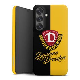 DeinDesign Galaxy S25 Handy Premium Case Smartphone Handyh&uuml;lle Schutzh&uuml;lle matt Sg Dynamo Dresden Official Licensed Product Sgd Premium Case