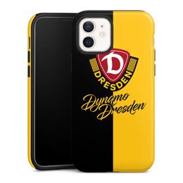 DeinDesign iPhone 12 mini Handy Panzer Handyh&uuml;lle robuste Outdoor H&uuml;lle Schutzh&uuml;lle gl&auml;nzend Sg Dynamo Dresden Official Licensed Product Sgd Tough Case