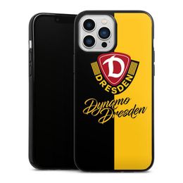 DeinDesign iPhone 13 Pro Max Handy Silikon H&uuml;lle Case schwarz Handyh&uuml;lle Sg Dynamo Dresden Official Licensed Product Sgd