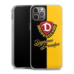 DeinDesign iPhone 12 Pro Max Handy Silikon H&uuml;lle Case transparent Handyh&uuml;lle Sg Dynamo Dresden Official Licensed Product Sgd Silikon Case