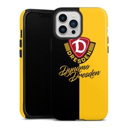 DeinDesign iPhone 13 Pro Max Handy Panzer Handyh&uuml;lle robuste Outdoor H&uuml;lle Schutzh&uuml;lle gl&auml;nzend Sg Dynamo Dresden Official Licensed Product Sgd Tough Case