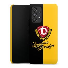 DeinDesign Galaxy A53 5G Handy Premium Case Smartphone Handyh&uuml;lle Schutzh&uuml;lle gl&auml;nzend Sg Dynamo Dresden Sgd Official Licensed Product Premium Case