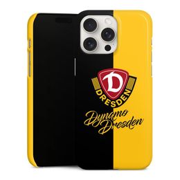 DeinDesign iPhone 15 Pro Max Handy Premium Case Smartphone Handyh&uuml;lle Schutzh&uuml;lle gl&auml;nzend Sg Dynamo Dresden Official Licensed Product Sgd Premium Case