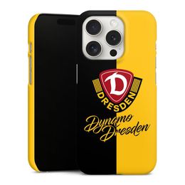 DeinDesign iPhone 15 Pro Handy Premium Case Smartphone Handyh&uuml;lle Schutzh&uuml;lle matt Sg Dynamo Dresden Official Licensed Product Sgd Premium Case