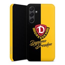 DeinDesign Galaxy A35 5G Handy Premium Case Smartphone Handyh&uuml;lle Schutzh&uuml;lle gl&auml;nzend Sg Dynamo Dresden Official Licensed Product Sgd Premium Case
