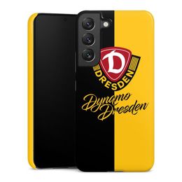 DeinDesign Galaxy S22 Handy Premium Case Smartphone Handyh&uuml;lle Schutzh&uuml;lle gl&auml;nzend Sg Dynamo Dresden Official Licensed Product Sgd Premium Case