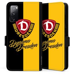 DeinDesign Galaxy S20 Handy Klapph&uuml;lle Handyh&uuml;lle aus Kunst Leder schwarz Flip Case Sg Dynamo Dresden Official Licensed Product Sgd Sideflip mit Lasche