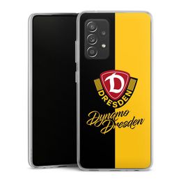 DeinDesign Galaxy A52s 5G Handy Silikon H&uuml;lle Case transparent Handyh&uuml;lle Sgd Official Licensed Product Sg Dynamo Dresden Silikon Case