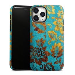 DeinDesign iPhone 11 Pro Handy Panzer Handyhülle robuste Outdoor Hülle Schutzhülle glänzend Flowers Ornament Vintage Tough Case