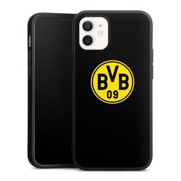 DeinDesign iPhone 12 mini Handy Premium Silikon H&uuml;lle Handyh&uuml;lle schwarz Case Logo Borussia Dortmund Bvb Silikon Premium Case