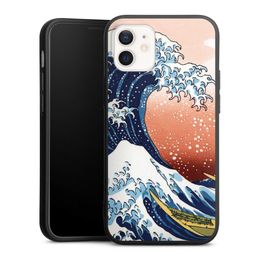 DeinDesign iPhone 12 mini Handy Premium Silikon H&uuml;lle Handyh&uuml;lle schwarz Case Die Gro&szlig;e Welle Vor Kanagawa Japan Art Silikon Premium Case