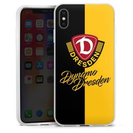 DeinDesign iPhone Xs Max Handy Silikon H&uuml;lle Case transparent Handyh&uuml;lle Sg Dynamo Dresden Official Licensed Product Sgd Silikon Case