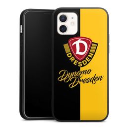 DeinDesign iPhone 12 Handy Premium Silikon H&uuml;lle Handyh&uuml;lle schwarz Case Sg Dynamo Dresden Official Licensed Product Sgd Silikon Premium Case
