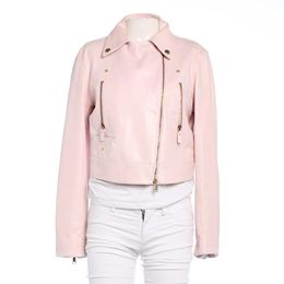 Roberto Cavalli Lederjacke / Ledermantel Damen Größe S Second Hand rosa