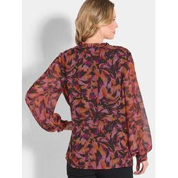 GOLDNER Bluse Damen Gr&ouml;&szlig;e S braun / rostbraun / lila