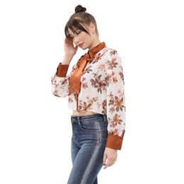 HOME STORE Bluse Damen Gr&ouml;&szlig;e M mandarine / wei&szlig;