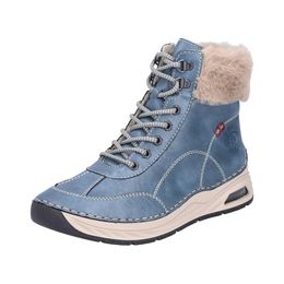 Rieker Schnürstiefel '44530' Damen Größe 43 blau Winterschuhe