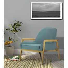 Sessel Home Affaire "Braga", blau (petrol), B:72,5cm H:84cm T:78cm, Samtoptik (100% Polyester);Luxus-Microfaser weich (100% Polyester);Struktur fein (100% Polyester), Sessel, Lounge-Sessel Einzelsessel, wahlweise mit Gestell aus Eiche in dunkel oder Buchenholz in hell