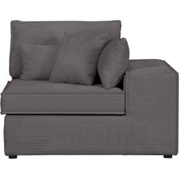 Sofaelement OTTO HOME "Enid", grau, B:128cm H:75cm, 100% Polyester, Polsterelemente, als Teil eines Modulsofas, fester Sitzkomfort