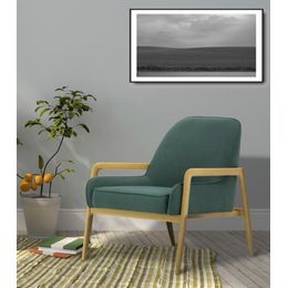Sessel Home Affaire "Braga", grün (mint), B:72,5cm H:84cm T:78cm, Samtoptik (100% Polyester);Luxus-Microfaser weich (100% Polyester);Struktur fein (100% Polyester), Sessel, Lounge-Sessel Einzelsessel, wahlweise mit Gestell aus Eiche in dunkel oder Buchenholz in hell