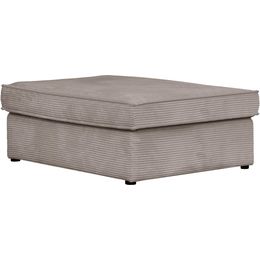 Polsterhocker OTTO HOME "Enid", grau (taupe), B:130cm H:43cm, 100% Polyester, Hocker, Polsterhocker, einzeln stellbar oder als Teil eines Modulsofas, fester Sitzkomfort