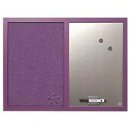 Bi-Office Essentials Kombi-Tafel Nicht magnetisch Wandmontage 45 (B)x60 (H) cm Violett, Silber