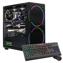 GAMEMAX Gaming-PC "Black Hole 7455 AMD Ryzen 5 7500F RTX 5070 32GB DDR5 1TB SSD", schwarz, Microsoft Windows 11 Home (64 Bit), 32 GB RAM 1.000 GB SSD, Desktop-PCs, DDR5 RAM, Windows 11