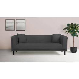 2-Sitzer Home Affaire "AGNIA B/T/H: 180/85/71 cm", grau (dunkelgrau), B:180cm H:71,5cm T:85cm, 100% Polyester, Sofas, incl. Zierkissen, auch in Cord und Boucl&eacute;