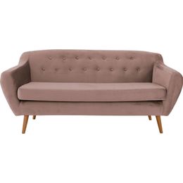 3-Sitzer Home Affaire "Renne", beige (puder), B:178cm H:78cm T:73cm, Webstoff, Sofas, mit Heftung im R&uuml;cken im skandinavischem Stil