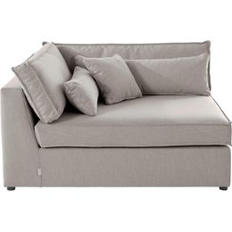 Sofa-Eckelement OTTO HOME "Enid", beige, B:130cm H:75cm, Baumwollmix (60% Baumwolle/40% Leinen);Struktur fein (100% Polyester);Samtoptik (100% Polyester);Samtvelours (100% Polyester);Struktur (100% Polyester);Struktur recycelt (100% recyceltes Polyester), Polsterelemente, Teil eines Modulsofas, fester Sitzkomfort, auch in Breitcord
