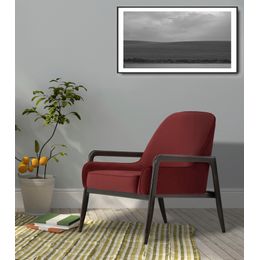 Sessel Home Affaire "Braga", rot, B:72,5cm H:84cm T:78cm, Samtoptik (100% Polyester);Luxus-Microfaser weich (100% Polyester);Struktur fein (100% Polyester), Sessel, Lounge-Sessel Einzelsessel, wahlweise mit Gestell aus Eiche in dunkel oder Buchenholz in hell