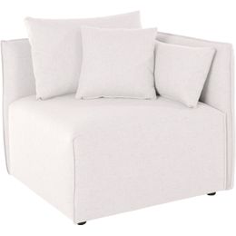 Sofa-Eckelement OTTO HOME "N&ouml;re", beige (creme), B:90cm H:86cm T:90cm, Struktur fein (100% Polyester), Polsterelemente, Modul - zum Zusammenstellen; in vielen Bezugsqualit&auml;ten und Farben