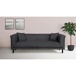 2-Sitzer Home Affaire "AGNIA B/T/H: 180/85/71 cm", grau (anthrazit), B:180cm H:71,5cm T:85cm, 100% Polyester, Sofas, incl. Zierkissen, auch in Cord und Boucl&eacute;