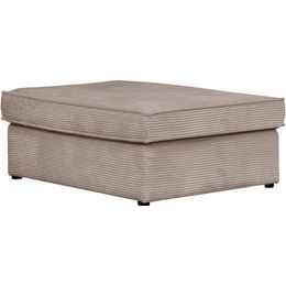 Polsterhocker OTTO HOME "Florid", grau (taupe), B:100cm H:43cm T:80cm, 100% Polyester, Hocker, Polsterhocker, einzeln stellbar oder als Teil eines Modulsofas, auch in Cord