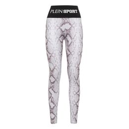 Plein Sport Damen Leggings "Python"10, grau, Gr. L, Obermaterial: 90% Polyester, 10% Elasthan, Hosen
