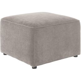 Hocker Home Affaire "Sundstrup", grau (taupe), B:70cm H:47cm T:70cm, 100% Polyester, Hocker, Hocker, Modulserie, individuelle Zusammenstellung