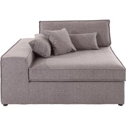 Sofaelement OTTO HOME "Enid", grau (taupe), B:128cm H:75cm, Baumwollmix (60% Baumwolle/40% Leinen);Struktur fein (100% Polyester);Samtoptik (100% Polyester);Samtvelours (100% Polyester);Struktur (100% Polyester);Struktur recycelt (100% recyceltes Polyester), Polsterelemente, als Teil eines Modulsofas, fester Sitzkomfort