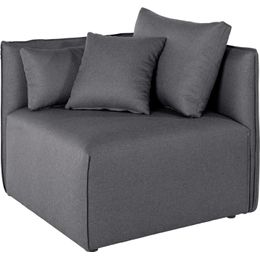 Sofa-Eckelement OTTO HOME "N&ouml;re", grau (mittelgrau), B:90cm H:74cm T:90cm, Samtoptik (100% Polyester);Struktur (100% Polypropylene);Luxus-Microfaser Lederoptik (100% Polyester);Struktur fein (100% Polyester);Webstoff (100% Polyester);Baumwoll-/Leinenmix (60% Baumwoll, 40% Leinen), Polsterelemente, Modul - zum Zusammenstellen; in vielen Bezugsqualit&auml;ten und Farben