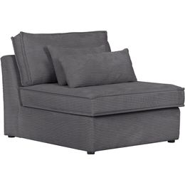 Sofa-Mittelelement OTTO HOME "Enid", grau, B:100cm H:75cm, 100% Polyester, Polsterelemente, Teil eines Modulsofas, fester Sitzkomfort, auch in Breitcord