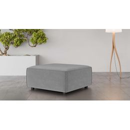 Polsterhocker OTTO HOME "Polsterhocker Cavan, Ma&szlig;e B/T/H: 90/90/42 cm", grau, B:90cm H:42cm T:90cm, 100% Polyester, Hocker, Polsterhocker, passend zur Serie, mit Wellenunterfederung, auch in Boucl&eacute;