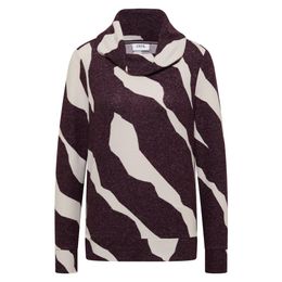 Cecil Pullover Damen Gr&ouml;&szlig;e M weinrot / offwhite